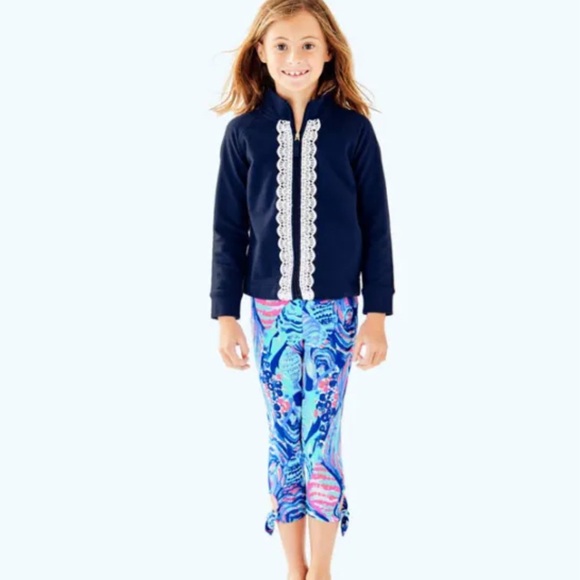 Lilly Pulitzer | Bottoms | Lilly Pulitzer Girls Maia Legging In Twilight Blue Scale Up M 67 ...